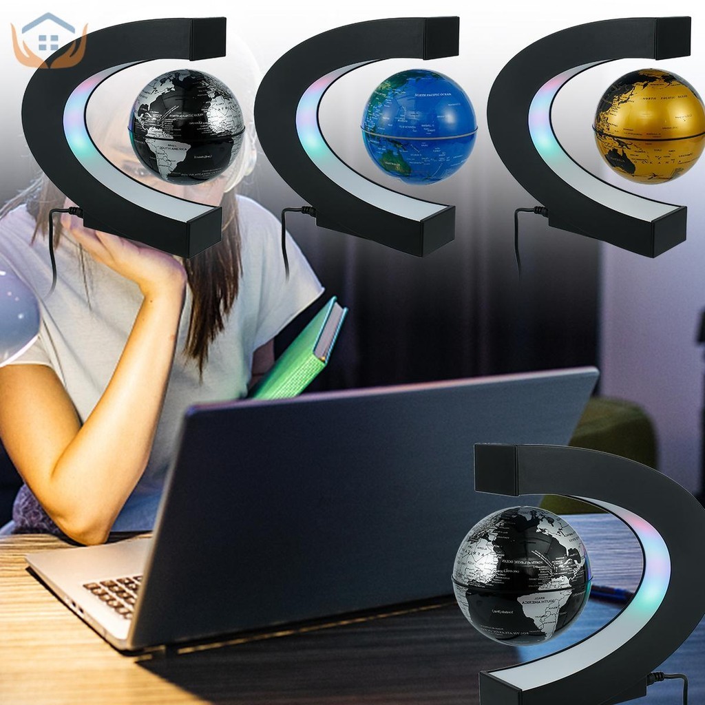 Magnetic Levitation Floating Globe World Map Globe with C Shape Base ...
