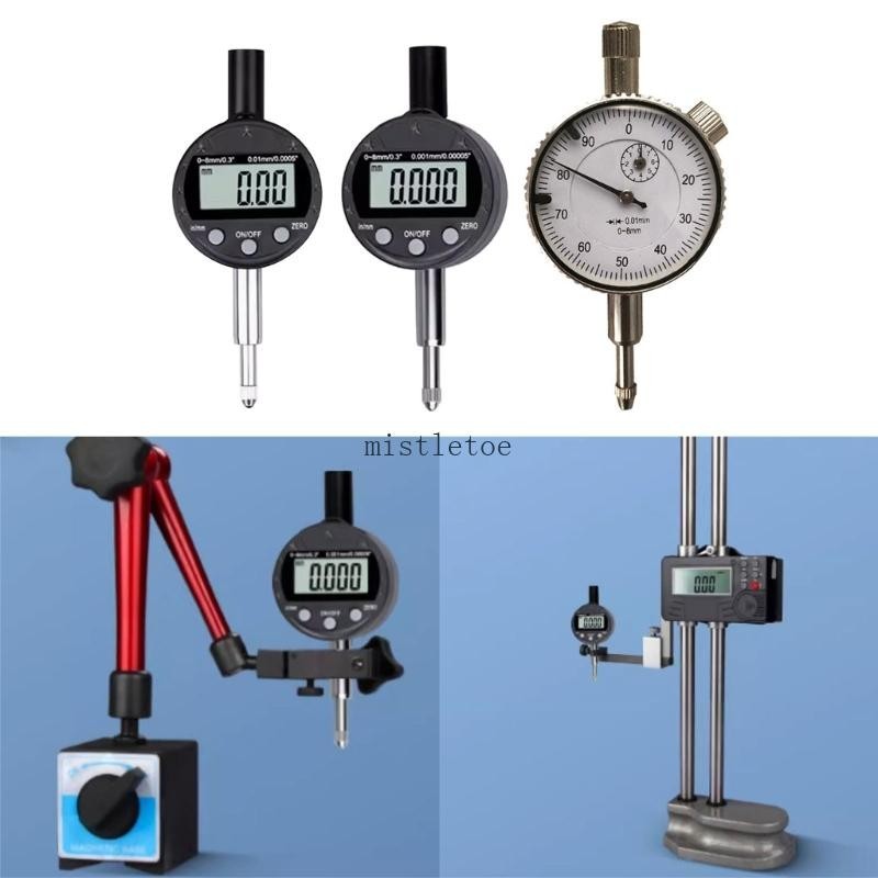 MIS Precisions 0 01mm 0 001mm Dial Indicator Gauges 0-8mm Meter Dial ...