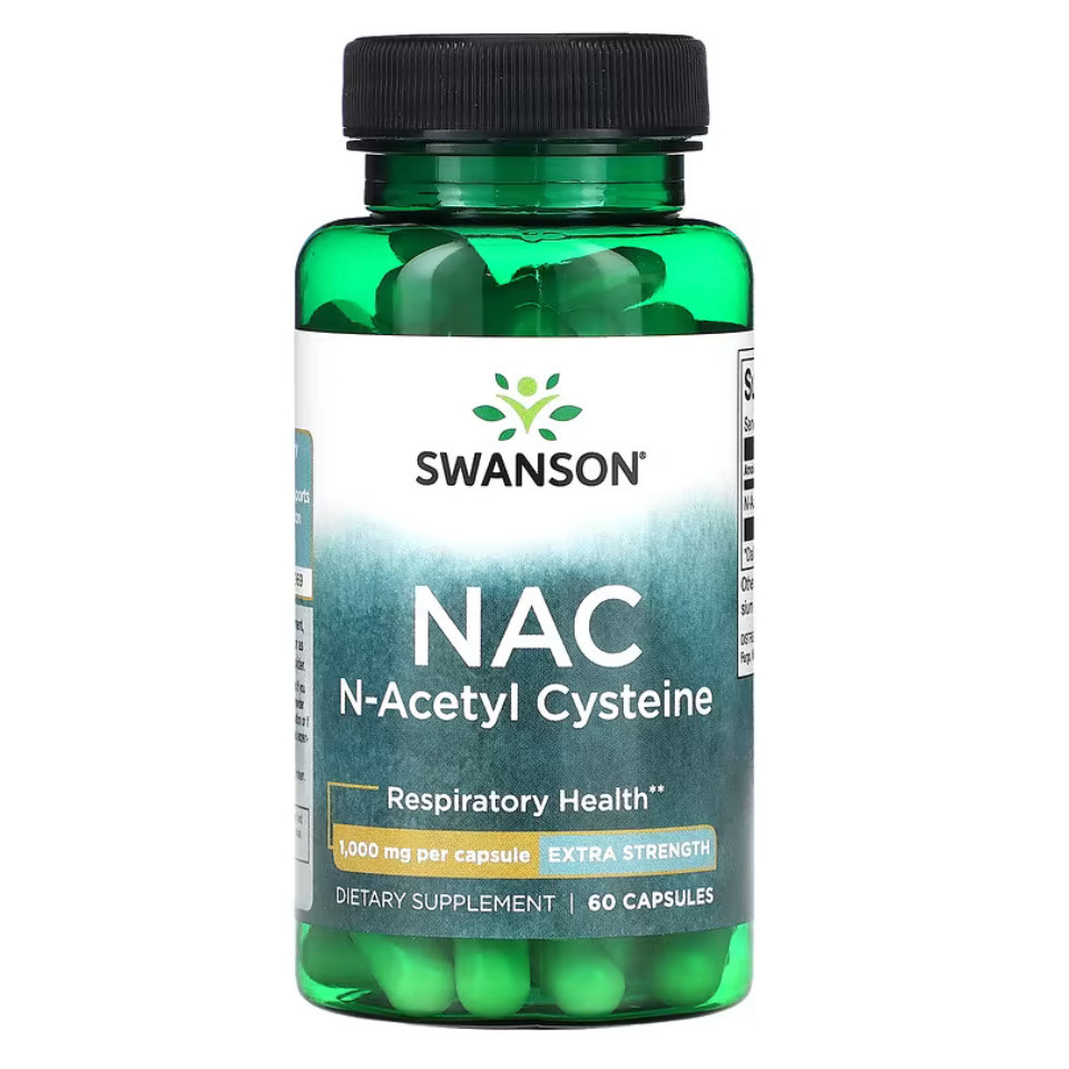 Swanson, NAC N-Acetyl Cysteine, 1,000 mg, 60 Capsules | Shopee Malaysia
