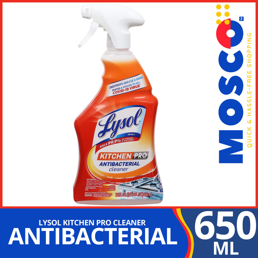 LYSOL Kitchen Pro Antibacterial Cleaner Spray 650ML | Shopee Malaysia