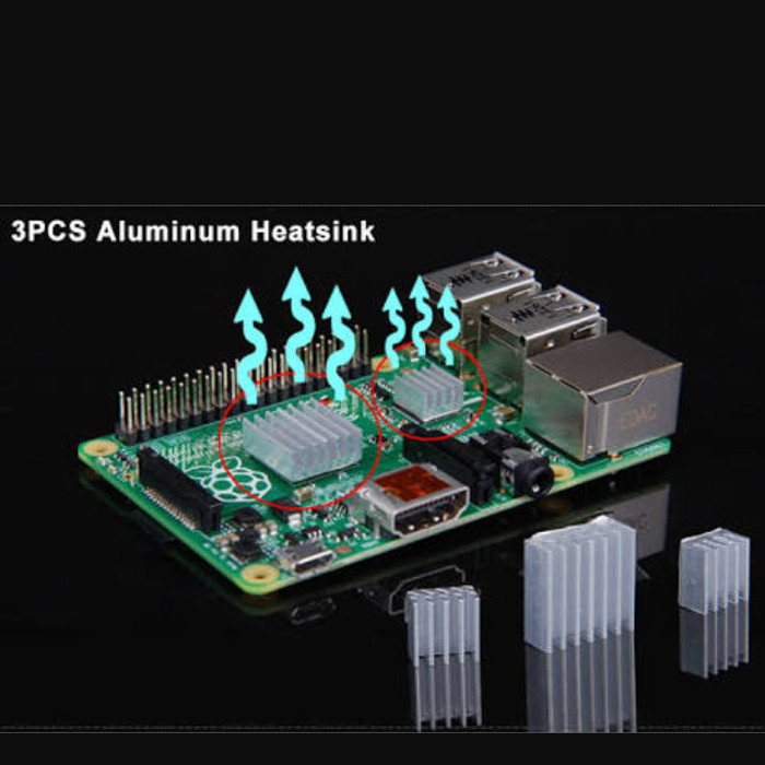 Ks99 cooling 3pcs Aluminum Heatsink for Raspberry Pi 2 / 3 /B B+ | Shopee Malaysia