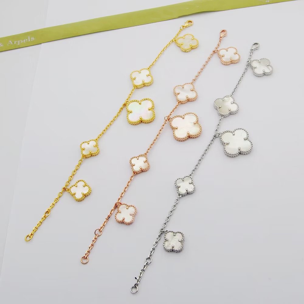 Van Cleef classic Four Leaf Clover bracelet five flower VCA | Shopee Malaysia
