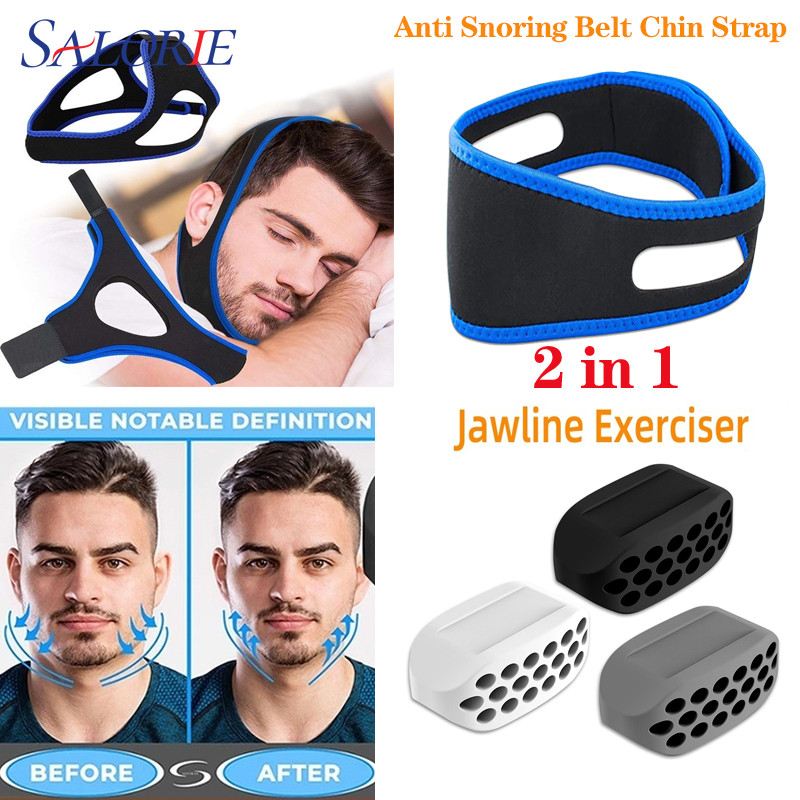 2 in1 Anti Snore Stop Snoring Chin Strap Belt Sleep Support with Jaw ...