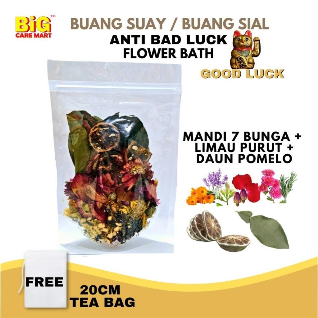 9-IN-1 Mandi Bunga Buang Suay / Buang Sial with Pomelo Leaf & Limau ...