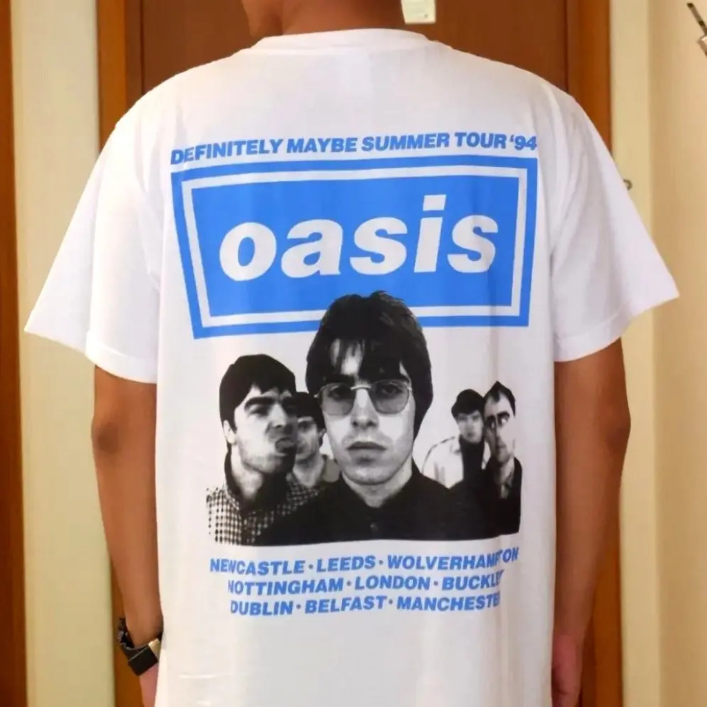 Oasis Band T-shirt Oasis World Tour Merch T Shirt Unisex Baju 100% ...