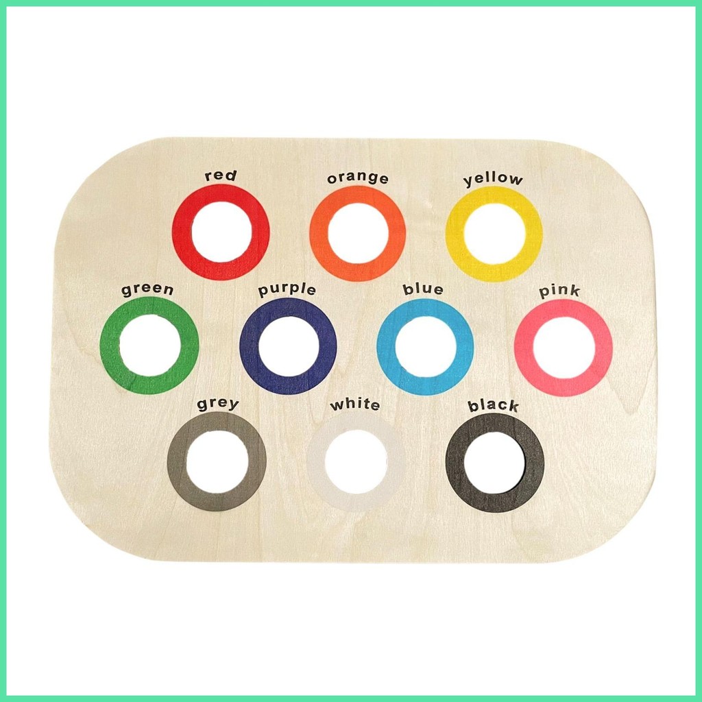 Color Matching Game Peg Board Rainbow Color Sorting Matching Toys ...