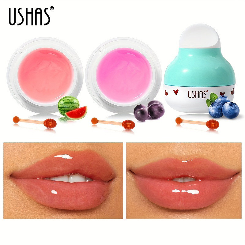 3 Colors Fresh Jelly Lip Mask Lip Matte Cream Lip Mask Fade Lip ...