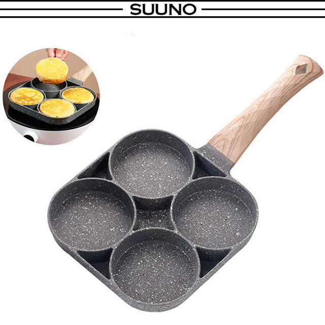 Non-Stick Fried Steak Pan 3/4 Hole Egg Pan Kuali Goreng Telur Burger ...