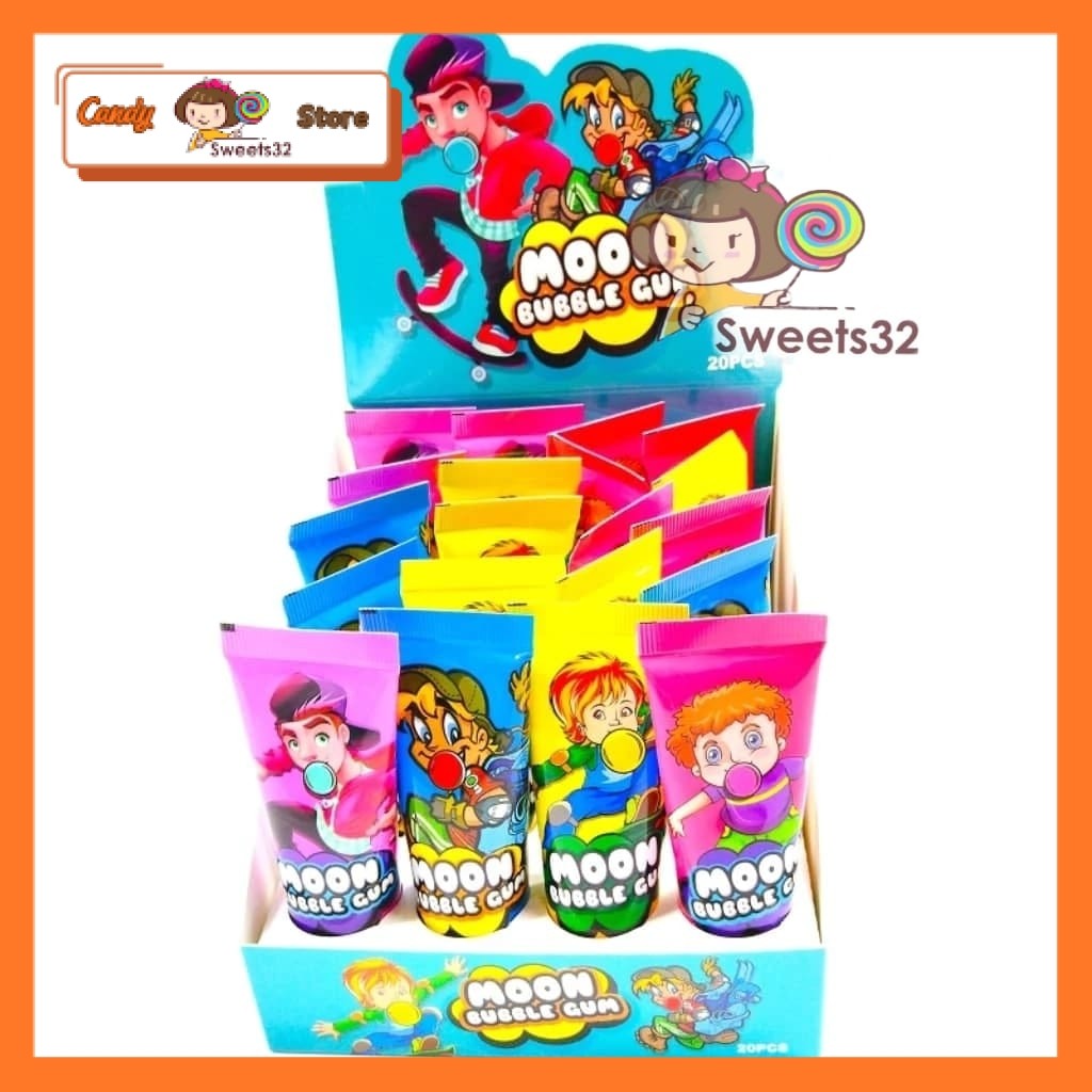 20pcs Moon Bubble Gum Chewing Gum Tube HALAL | Shopee Malaysia