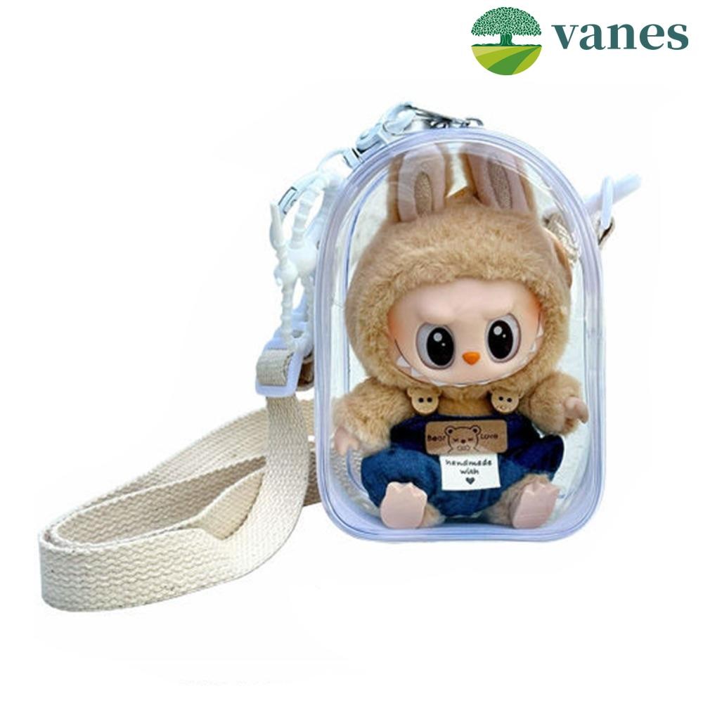 VANES Crybaby Storage Pouch, Sitting Crossbody Labubu V2 Doll Storage Bag, Doll Walking Bag ...