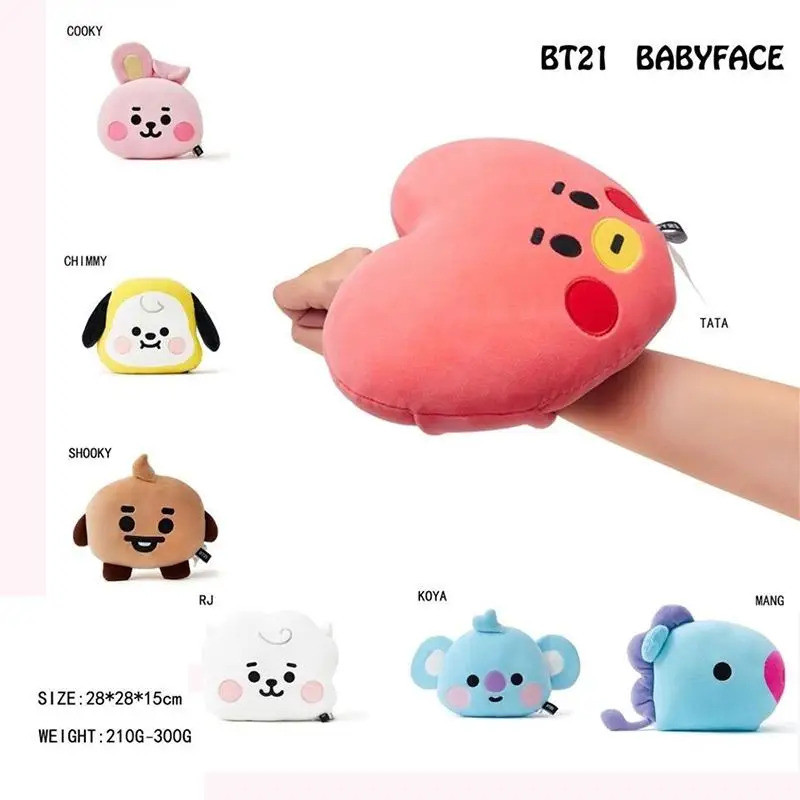 BTS BT21 COOKY TATA CHIMMY KAYA Plush Toys Bolster Pillow Car Cushion ...