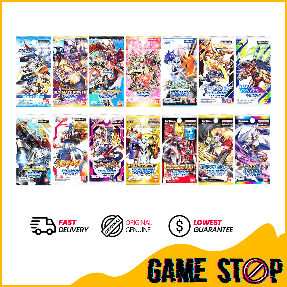 Digimon TCG Booster Pack Japan Version - BT01-BT16 / EX01-EX07 / RB01 ...