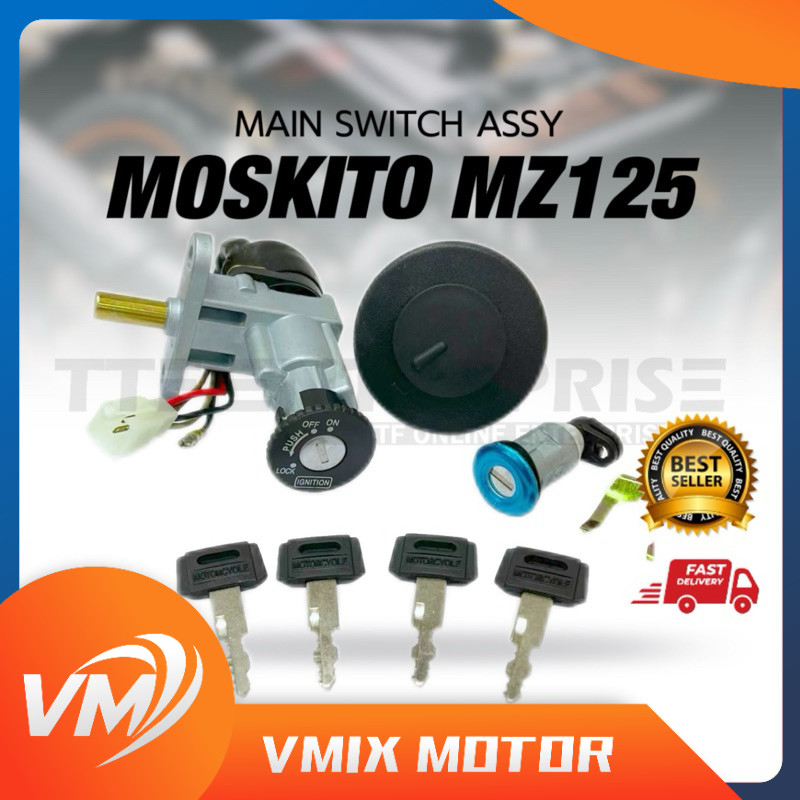 MOSKITO MZ125 MAIN SWITCH ASSY SUIS SUIZ KUNCI KEY SET MZ 125 | Shopee ...