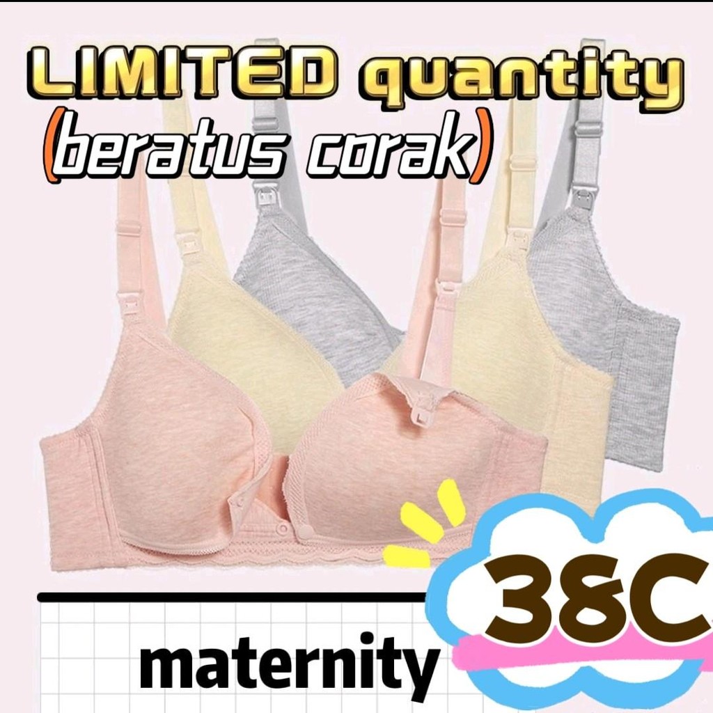 38C 85C maternity bra menyusu ,super big, soft smooth baju dalam Floral , plain 3/4 Coverage ...