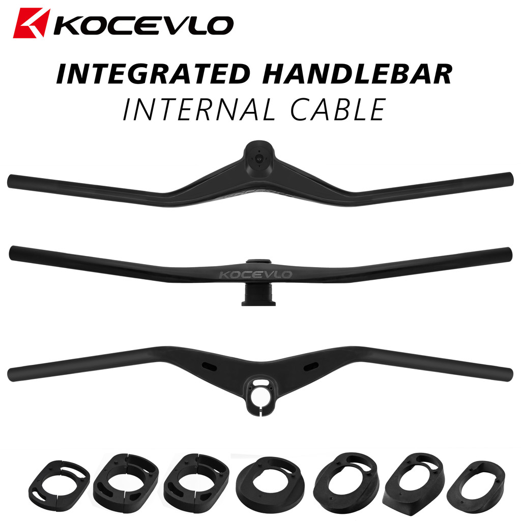 KOCEVLO Bicycle Carbon Internal Cable Integrated Handlebar For MTB Bike ...