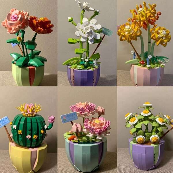 lego flower bouquet lego brick 2024 Baharu LEGO Bricks Bunga Pasu Bunga ...