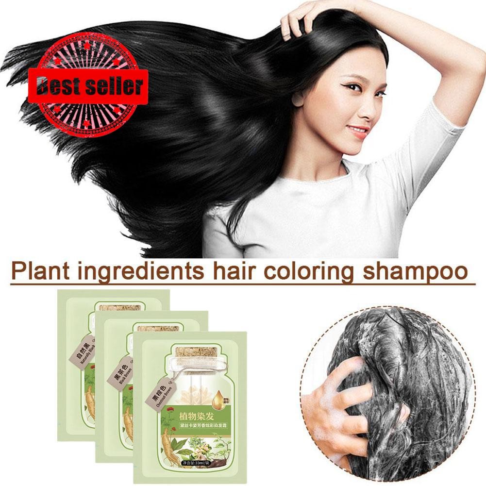 30ml Bag Hair Dye Cream Botanical Bubble For Gray Hair Coverage ...