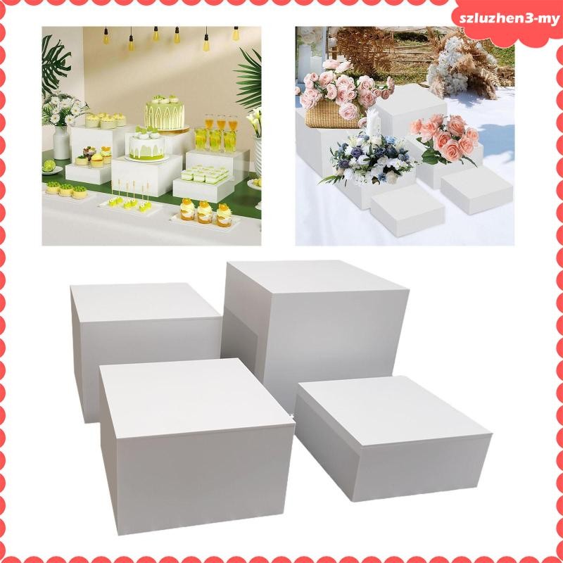 [SzluzhenbcMY] 4 Pieces Buffet Food Display Stand Nesting for Buffet ...