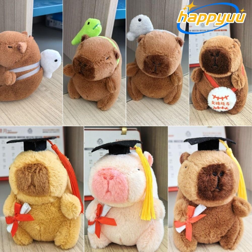 HAPPYUU Capybara Keychain, Multicolor 10-13cm Backpack Pendant, Kawaii ...