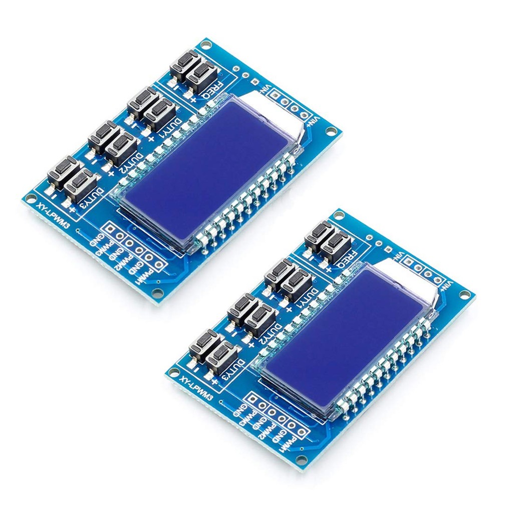 2pcs 3 Channel PWM Pulse Generator Signal Generator Module Adjustable Frequency Square Wave ...