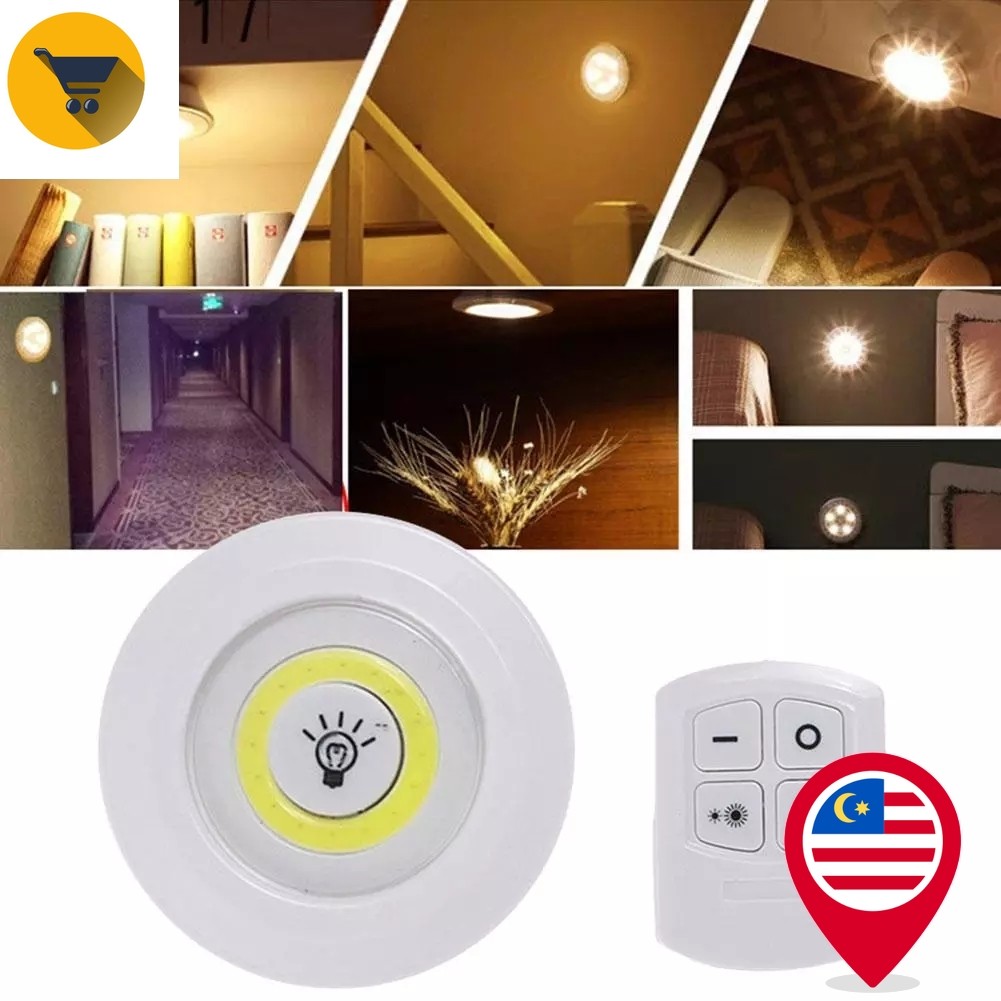 MK2 COB Remote Control Pat Light /Touch Switch Cabinet Light Wireless ...