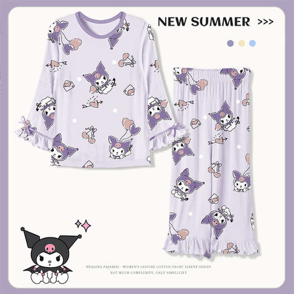 kuromi set baju tidur kuromi baju kuromi Piyama Perempuan Musim Panas ...