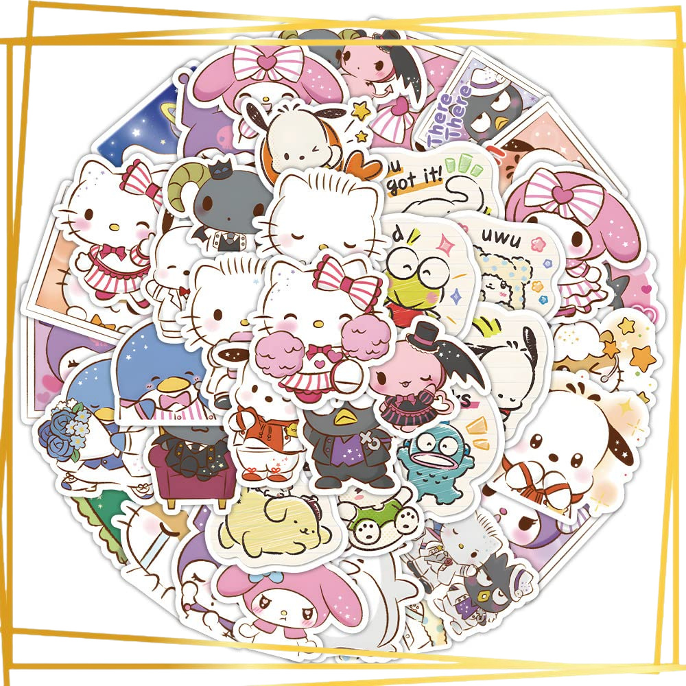 60-piece set of Sanrio stickers cute anime for Sanrio seal characters ...