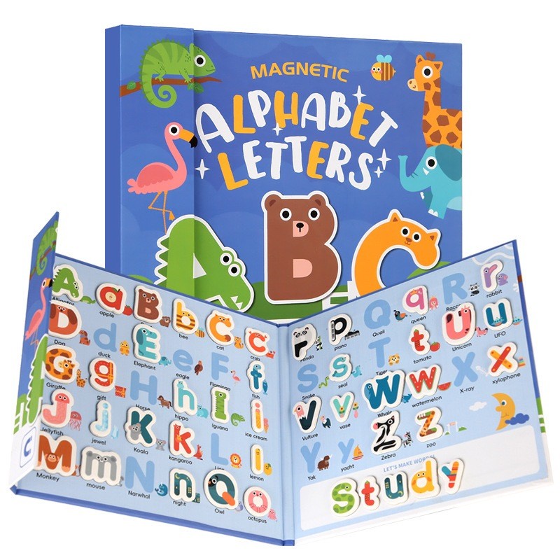 ABC Magnetic Book for Kids Educational Alphabet Game for Learning ...