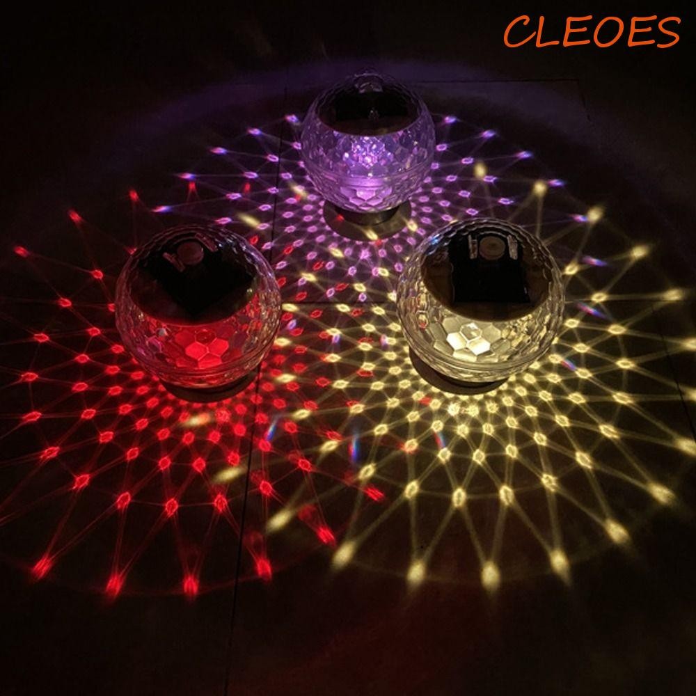 CLEOES Solar Powered Water Float Light, Waterproof Round LED Pond ...