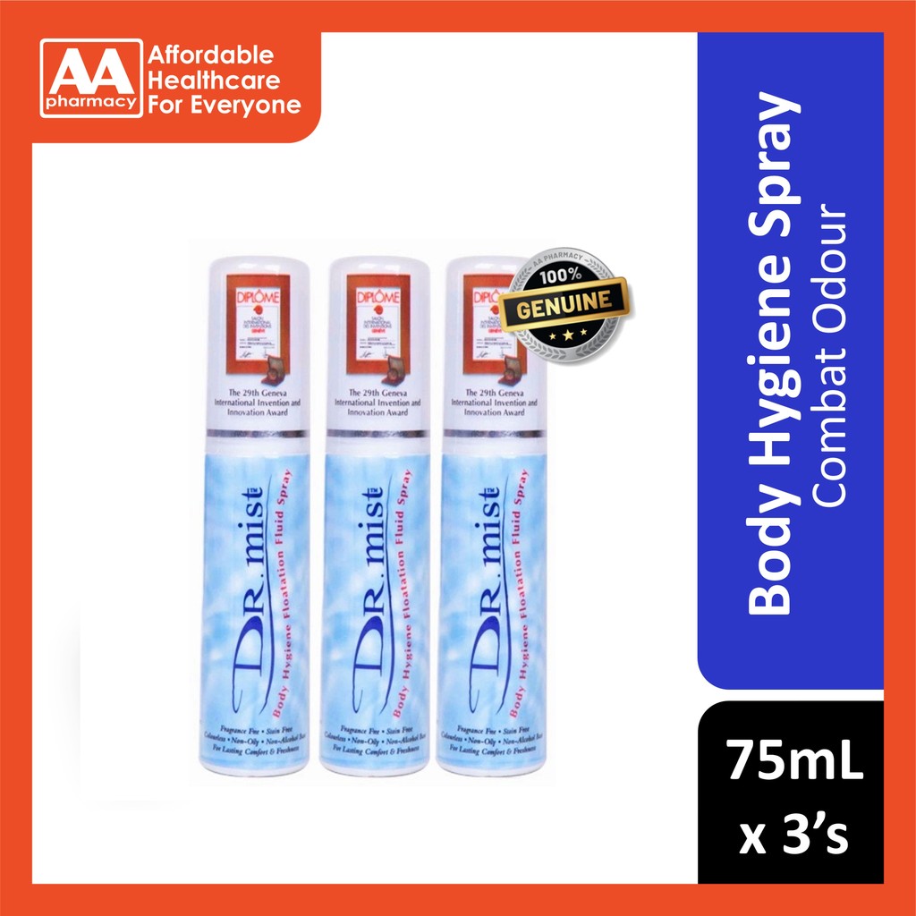 Dr. Mist Body Hygiene Floatation Fluid Spray 75mLx3's | Shopee Malaysia