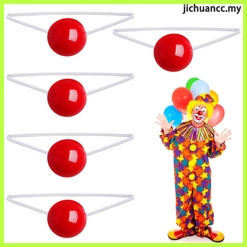 5 Pcs Light Up Rudolph Nose Reindeer Cosplay Costume LED Glowing Red ...