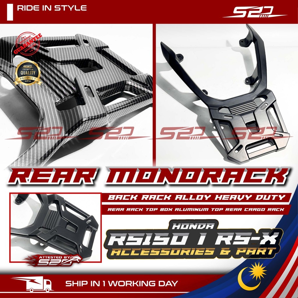 Rear Monorack HONDA ADV 160 Back Rack Alloy Aloi Heavy Duty Rear Rack ...