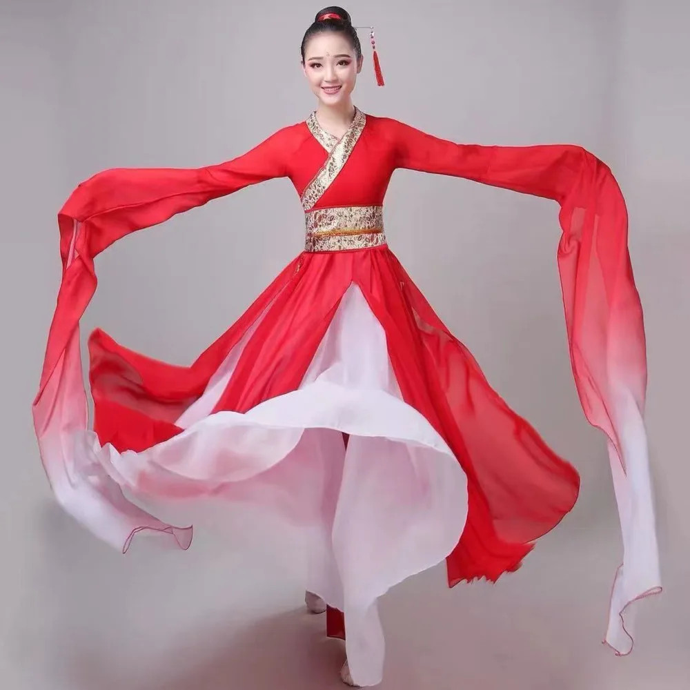 Women Traditional Folk Dance Clothes Hanfu Stage Performance Costume ...