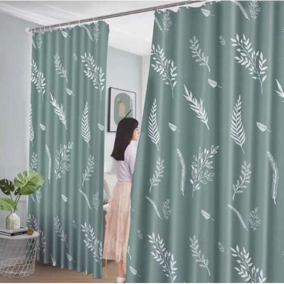 kain langsir 屏风 Tirai skrin sederhana untuk tempat tidur, tirai penutup ...