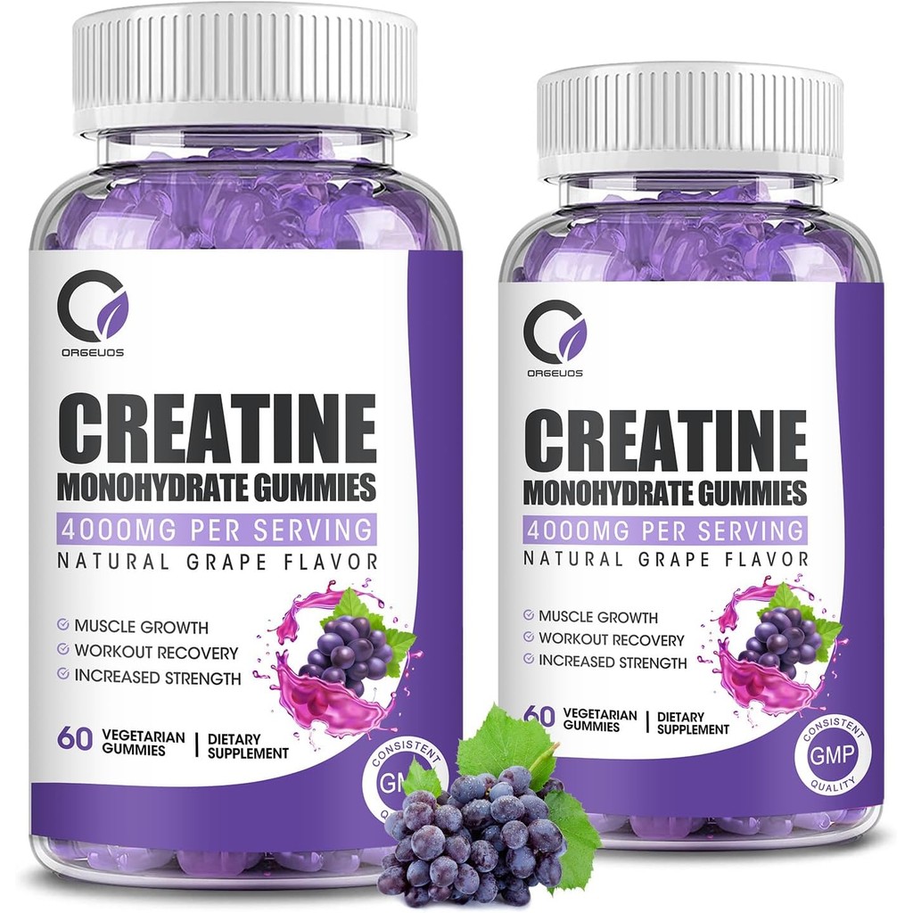 Creatine Monohydrate Gummies Muscle Strength for Men&Women, Energy ...