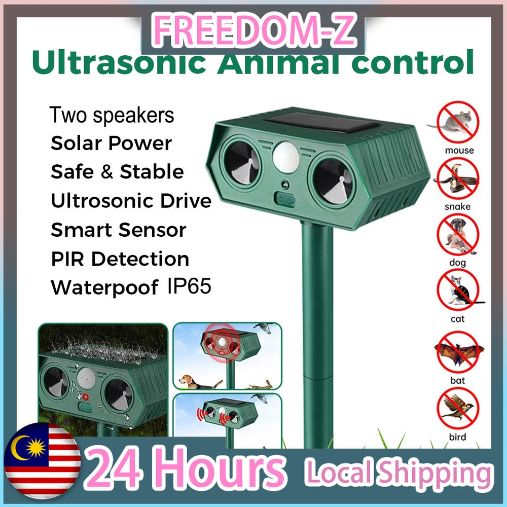 Outdoor Solar Animal Repellent Ultrasonic Solar Powered-Motion ...