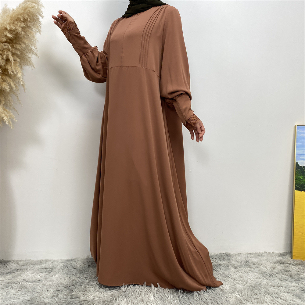 Simple Luxury Cardigan Robe with Lace Zipper and Pleated Front Zipper ...
