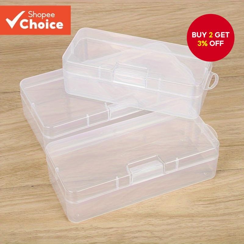 Transparent Transparent Plastic Box Stationery Box Storage Organizing Box PP Plastic Box Single ...