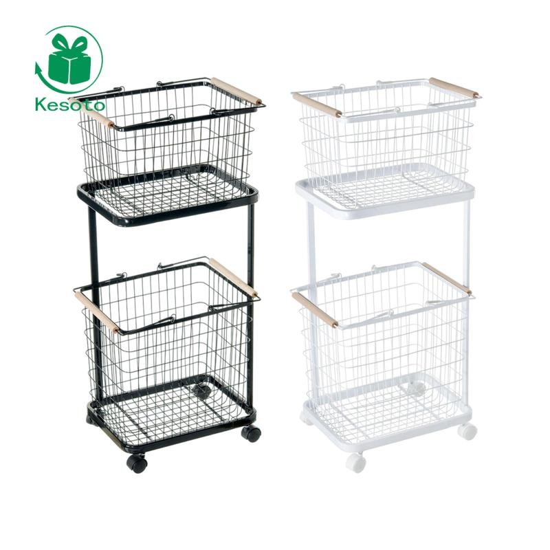 Kesoto Laundry Cart Lockable Wheels Rolling Utility Cart Bathroom ...