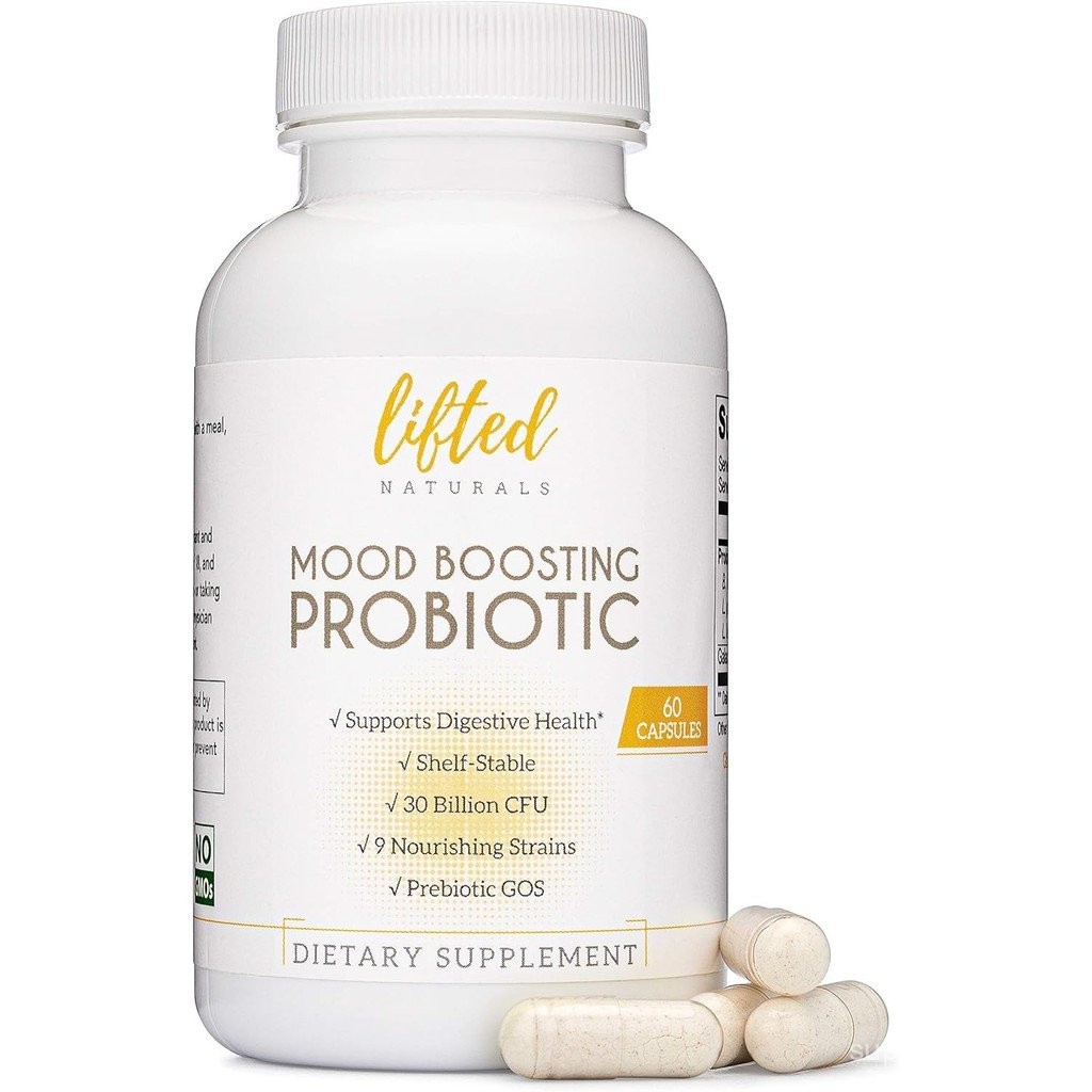 Lifted Naturals Mood Boosting Probiotic 30 Billion CFU - Mood Support ...