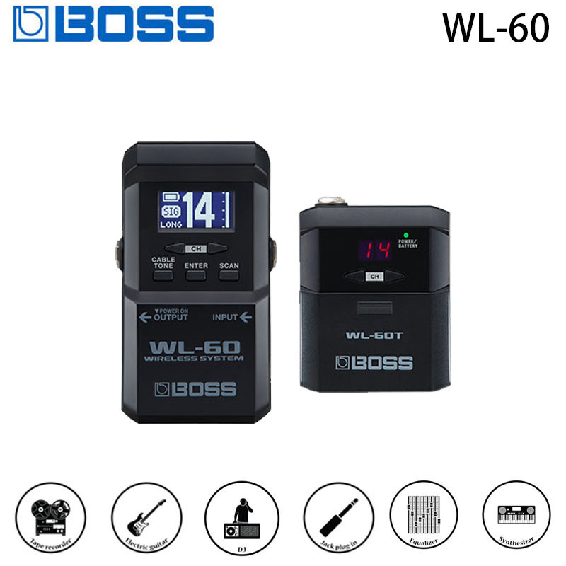 Roland Boss WL60 electric guitar bass wireless system transmitter stage ...
