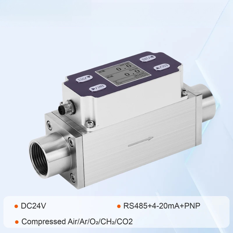 Thermal Mass Micro MEMS Gas Flow Meter RS485 Digital Sensor for Oxygen ...