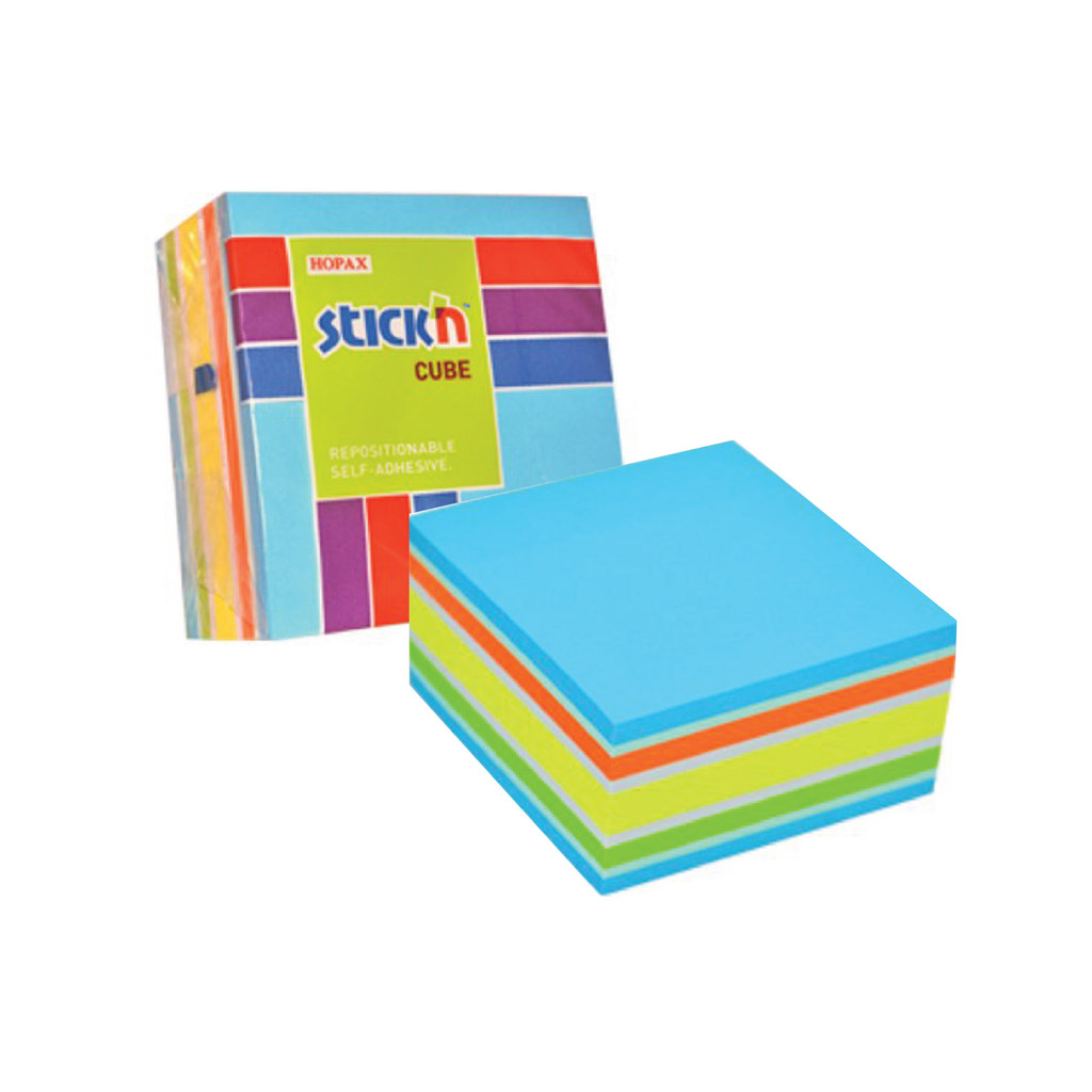 Hopax 2x2in Cube Notes Mix Color 250sheets/cube (21535) | Shopee Malaysia