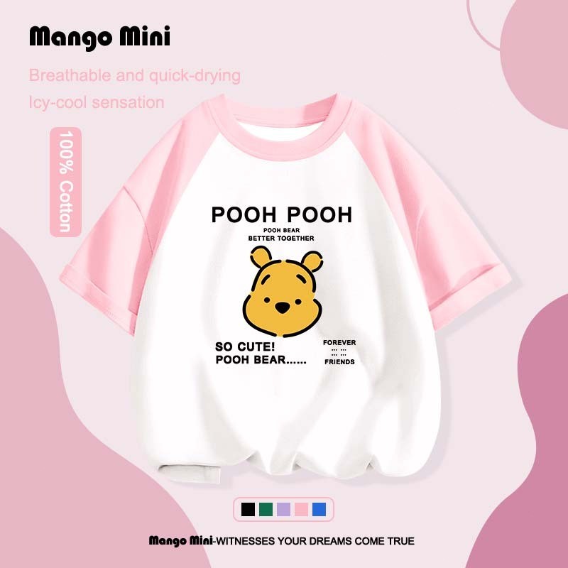 Baju T Shirt Budak Winnie the Pooh 100% Premium cotto Nafas baik Prints ...