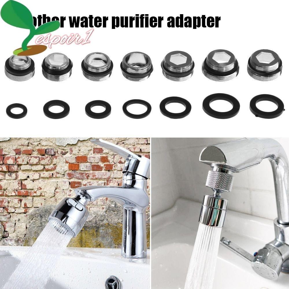 ESPOIR Water Filter Adapter, With Washer Metal Faucet Adapter Set, 18 ...
