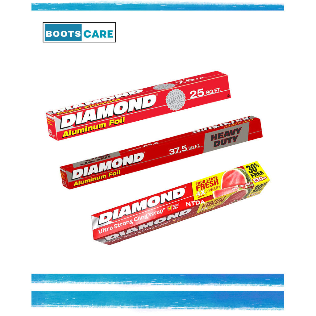 Diamond Aluminium Foil/Cling Wrap [ 25Soft_7.6M / 37.5Soft_7.6M/100Soft ...