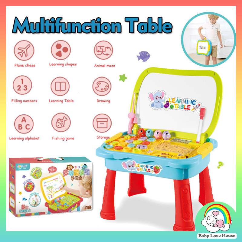 8 in 1 Multifunction Table Drawing Board For Kids Drawing Board Plane ...