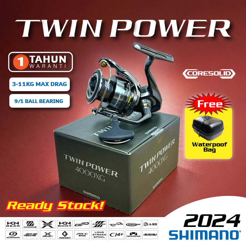 SHIMANO TWIN POWER 2024 model TP 2024 TWINPOWER SW spining fishing Reel mesin pancing MCM STELLA ...