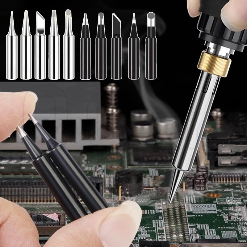 5Pcs Soldering Iron Head - Copper Welding Head Suit - Lead-free ...