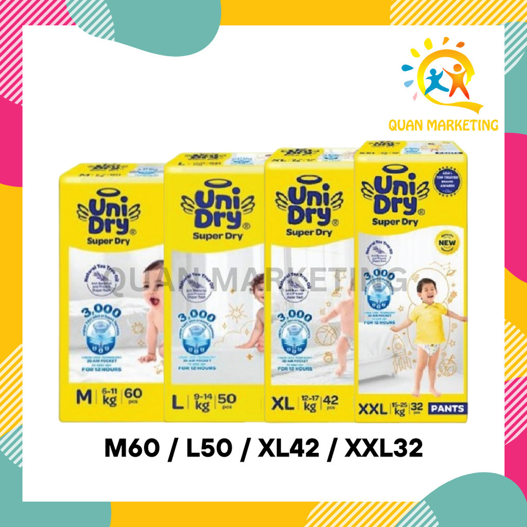 UNIDRY SELUAR SUPER KERING (M60 / L50 / XL 42 / XXL32)/UNIDRY SUPER DRY ...